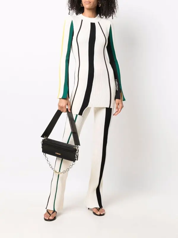 AMBUSH Ribbed Stripe Straight-leg Trousers