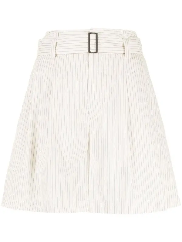 FORME D'EXPRESSION Belted Flared Shorts
