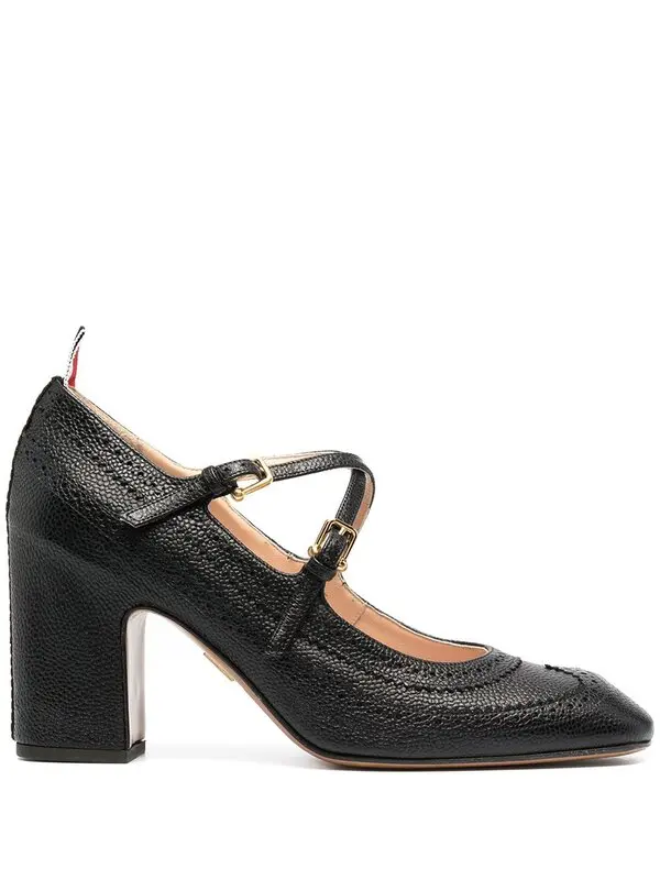 Thom Browne Cross-strap Mary Jane Pumps