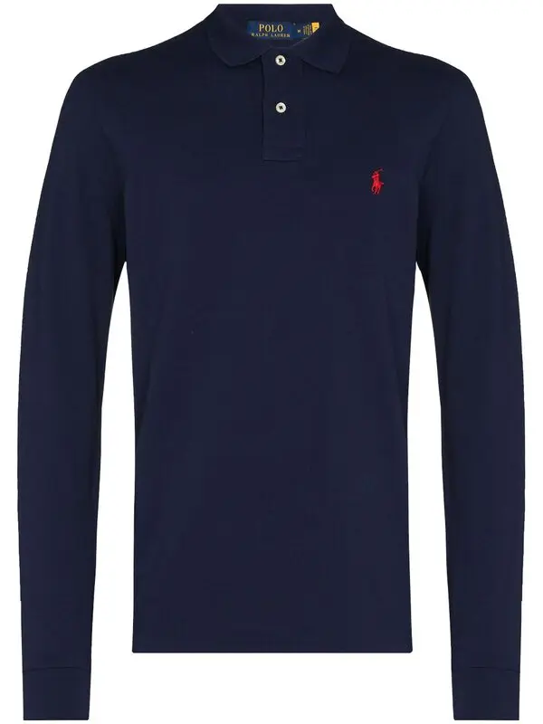 Polo Ralph Lauren Polo Pony Long-sleeve Polo Shirt - Blue