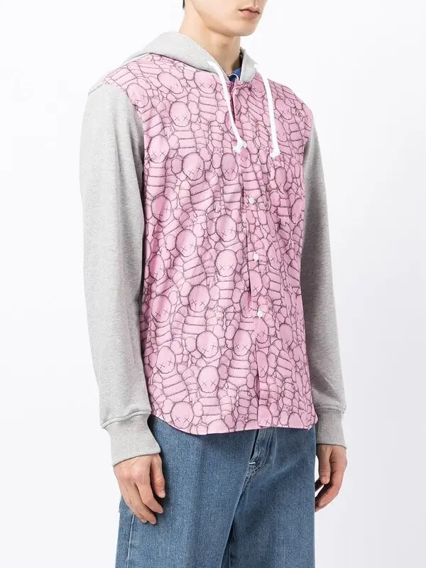 Comme Des Garçons Colour-block Cotton Hoodie