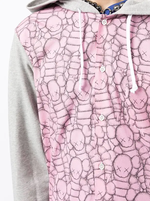 Comme Des Garçons Colour-block Cotton Hoodie