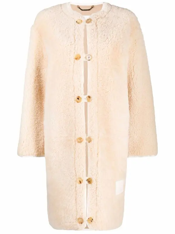 Chloé Single-breasted Shearling Coat