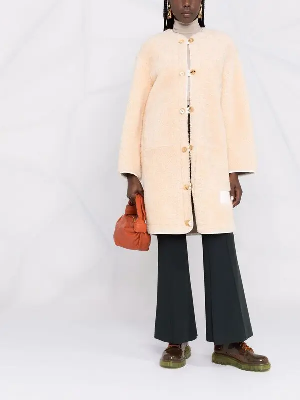 Chloé Single-breasted Shearling Coat