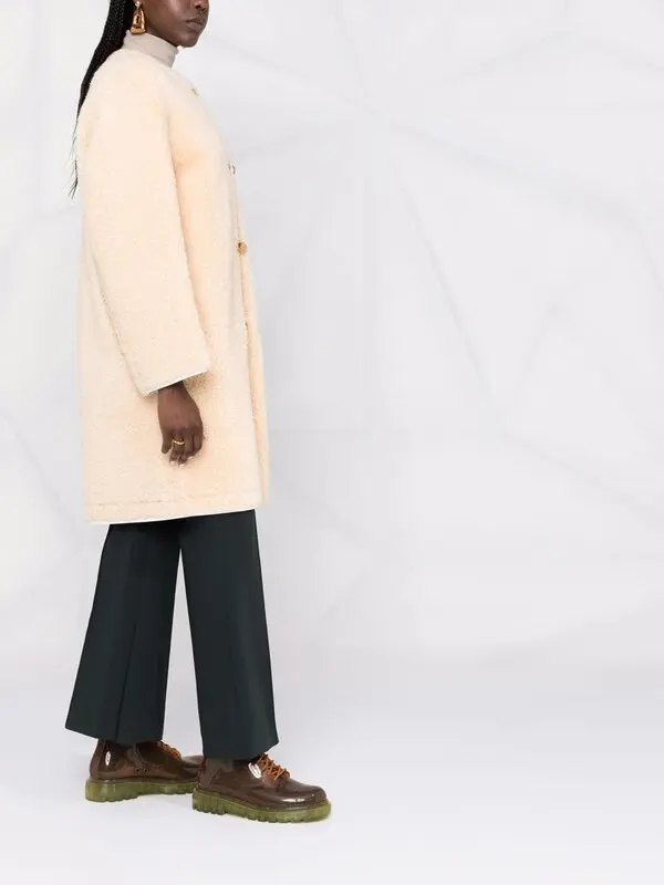 Chloé Single-breasted Shearling Coat