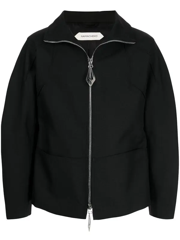Namacheko Zipped Bomber Jacket In Black - 43% Off | Editorialist