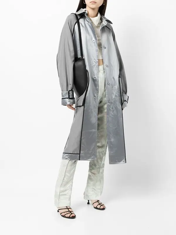Shanghai Tang Satin Reversible Trench Coat