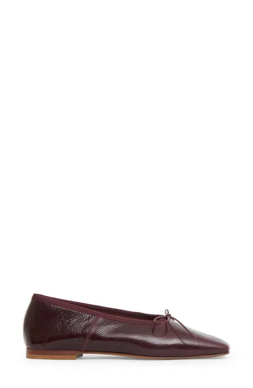 MANSUR GAVRIEL Square Toe Ballerina Flat - Dark Oxblood