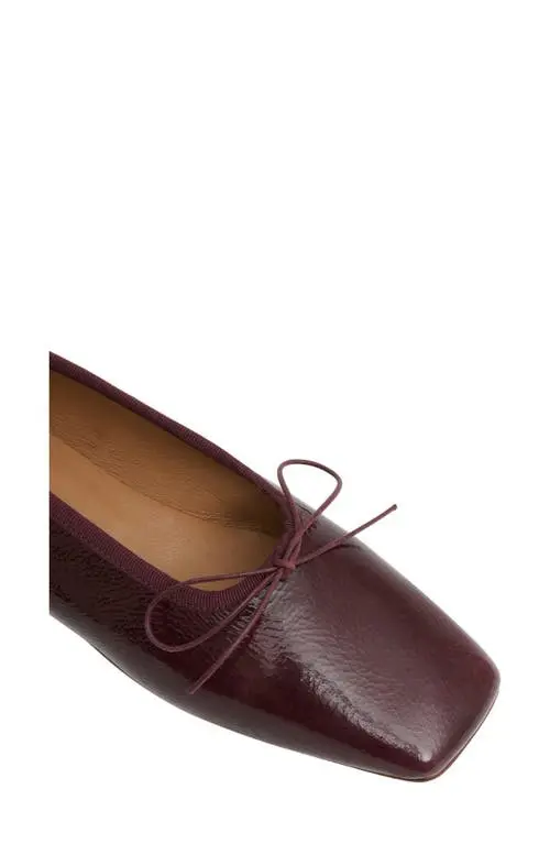 MANSUR GAVRIEL Square Toe Ballerina Flat - Dark Oxblood