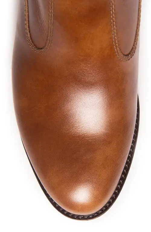 NEROGIARDINI Burnished Leather Knee High Boot - Cognac