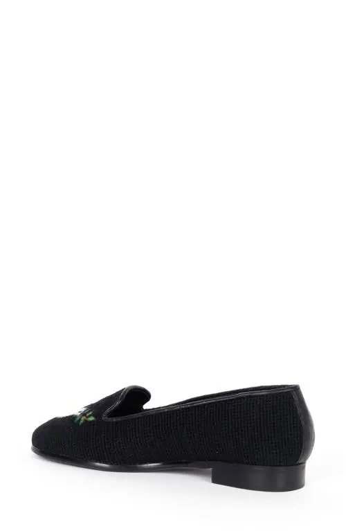 BYPAIGE By Paige Needlepoint Dove Flat - Black