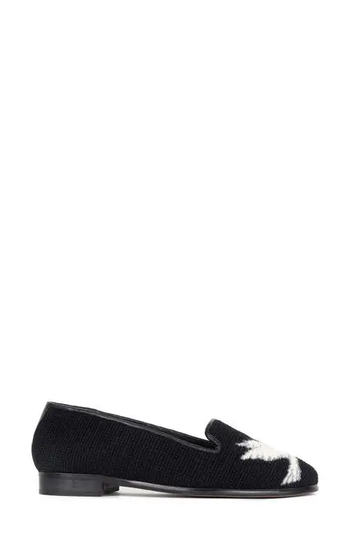 BYPAIGE By Paige Needlepoint Dove Flat - Black