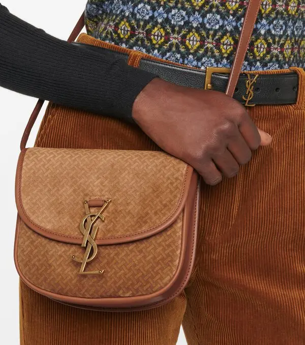 Saint Laurent Kaia Small Suede And Leather Shoulder Bag