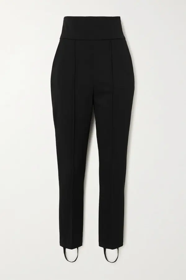 Loulou De Saison Pinzon Stretch-wool Tapered Pants - Black