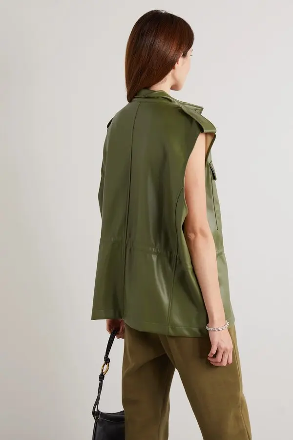 THE FRANKIE SHOP Ines Faux Leather Vest