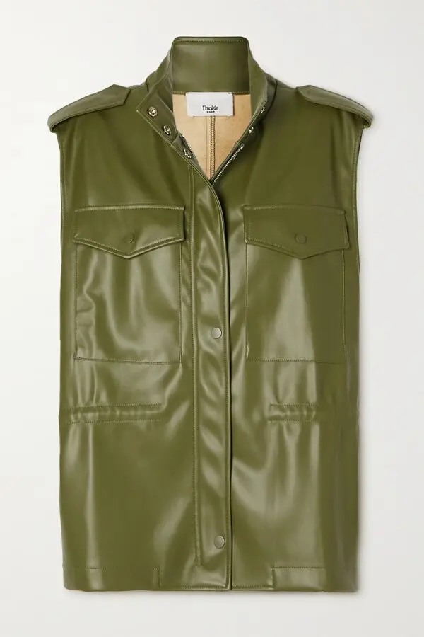THE FRANKIE SHOP Ines Faux Leather Vest