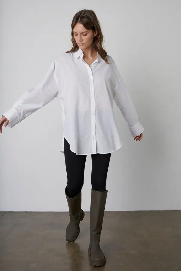 Velvet By Graham & Spencer Rachel Oversized Button-up Shirt