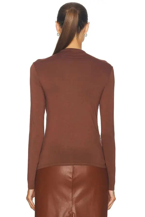 Enza Costa Viscose Jersey Twist Top - Nutshell