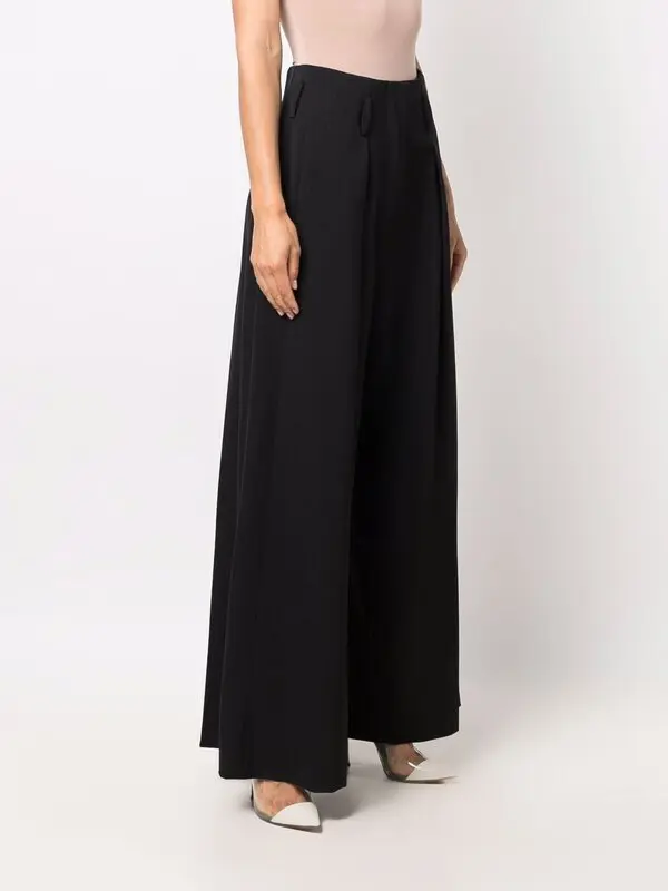 Alberto Biani Mid-rise Palazzo Trousers - Black