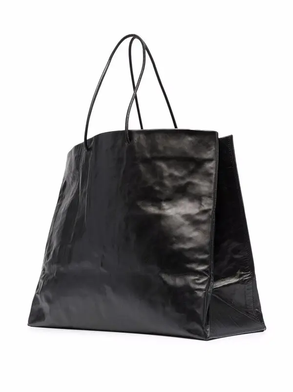 Medea Venti Busted Leather Tote Bag In Black - 25% Off | Editorialist