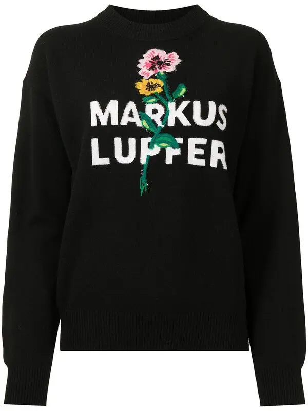 Markus Lupfer Floral Logo Merino Jumper