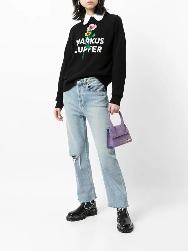 Markus Lupfer Floral Logo Merino Jumper