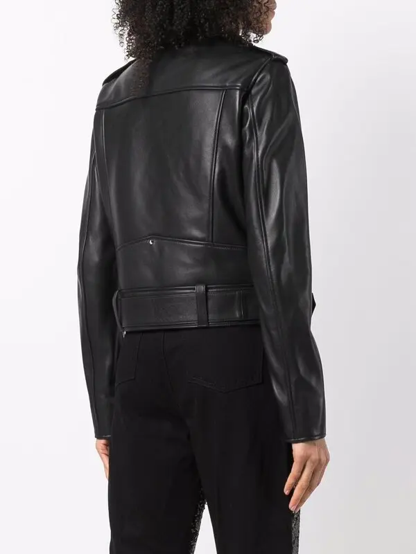 Philipp Plein Leather Biker Jacket