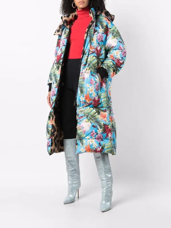 Philipp Plein Iconic Plein Reversible Hooded Coat