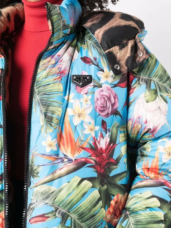 Philipp Plein Iconic Plein Reversible Hooded Coat