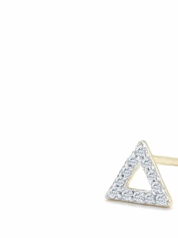 Mateo 14kt Yellow Diamond Triangle Stud Earrings