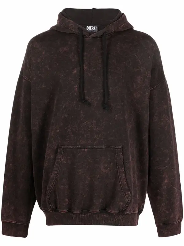DIESEL® Marbled Effect Cotton Hoodie