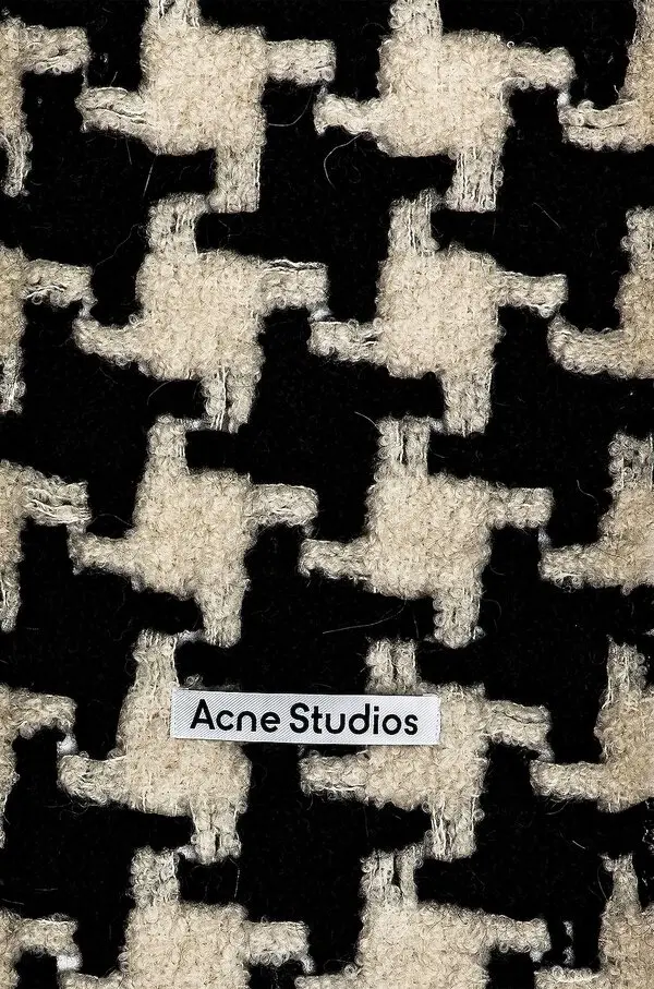 Acne Studios Vadik Scarf In Black,white - White & Black