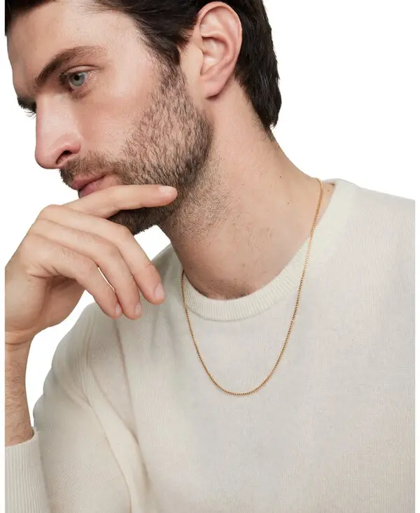 David Yurman 18k Yellow Box Chain Necklace - Gold