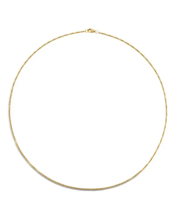 David Yurman 18k Yellow Box Chain Necklace - Gold