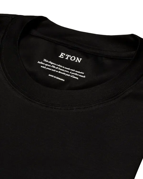 Eton Slim Fit Jersey Tee - Black
