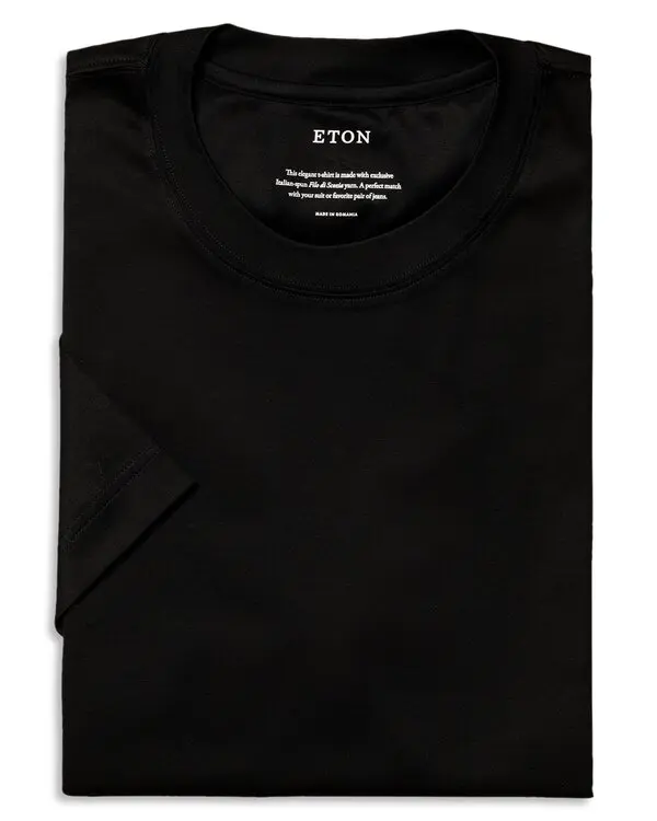 Eton Slim Fit Jersey Tee - Black