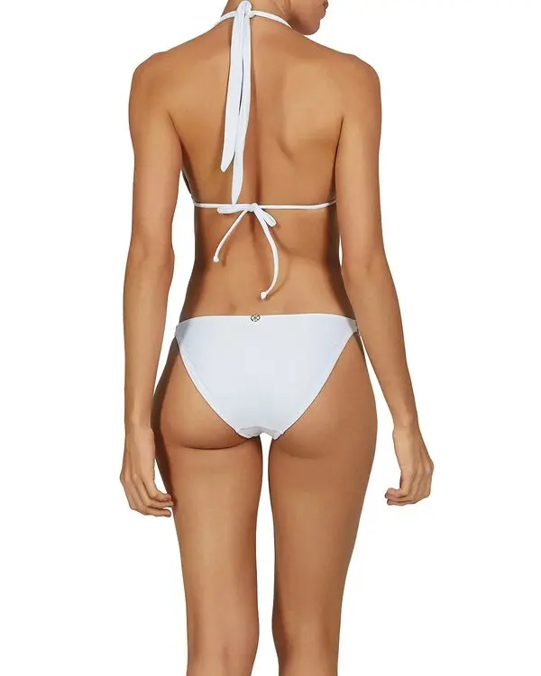 VIX PAULA HERMANNY Beaded Strap Bikini Bottom - White