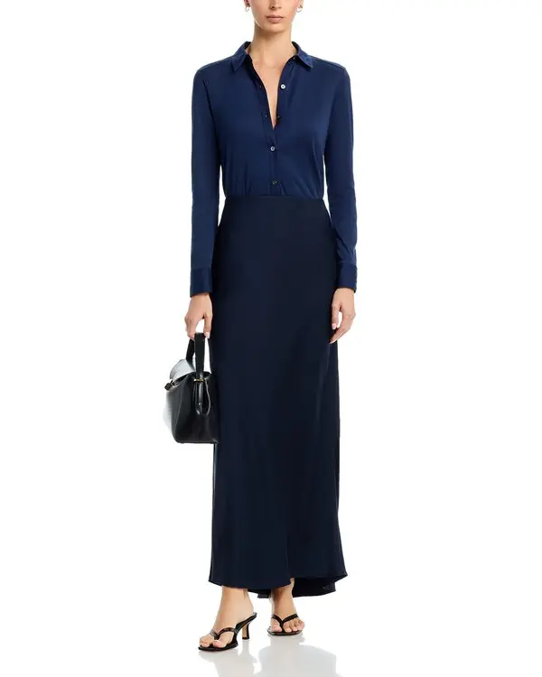 Theory Pima Cotton Shirt - Sapphire Navy