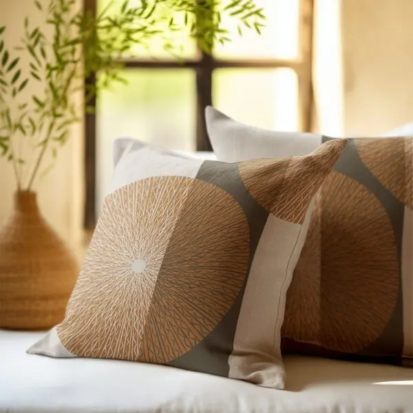 NOHO HOME Niho Medallion Square Pillowcase, 20 X 20 - Beige/ivory
