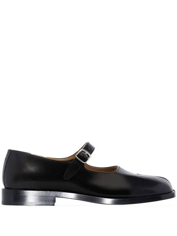 MAISON MARGIELA Tabi Leather Mary Jane Pumps - Black