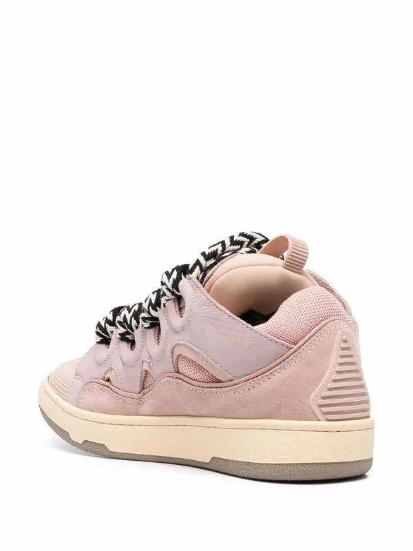 LANVIN Curb Lace-up Sneakers - Pink