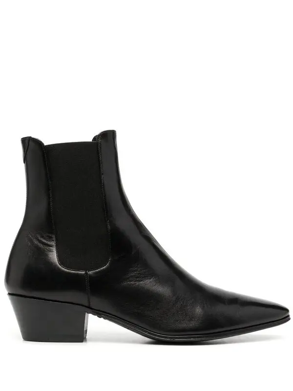 Saint Laurent Vassili 60mm Chelsea Boots - Black | Editorialist display picture 1