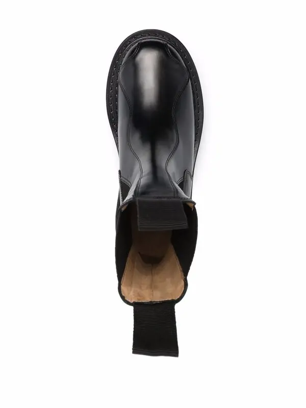 Toga Ridged Sole Chelsea Boots - Black