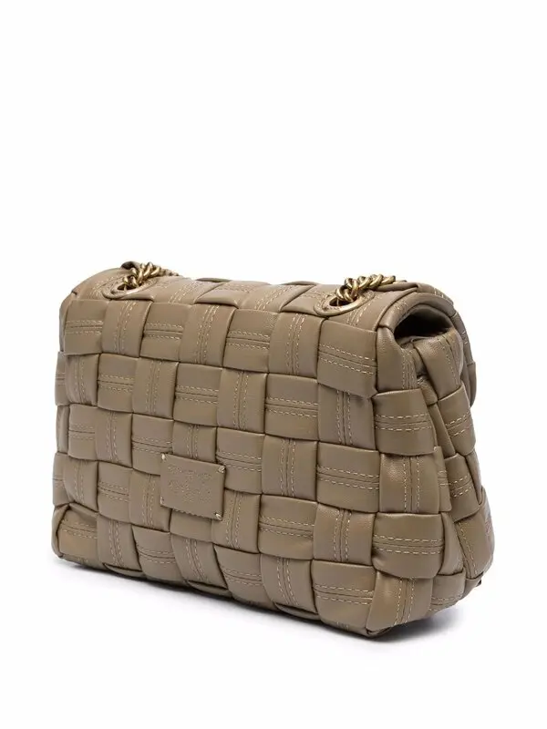 Pinko Mini Love Puff Weave Shoulder Bag