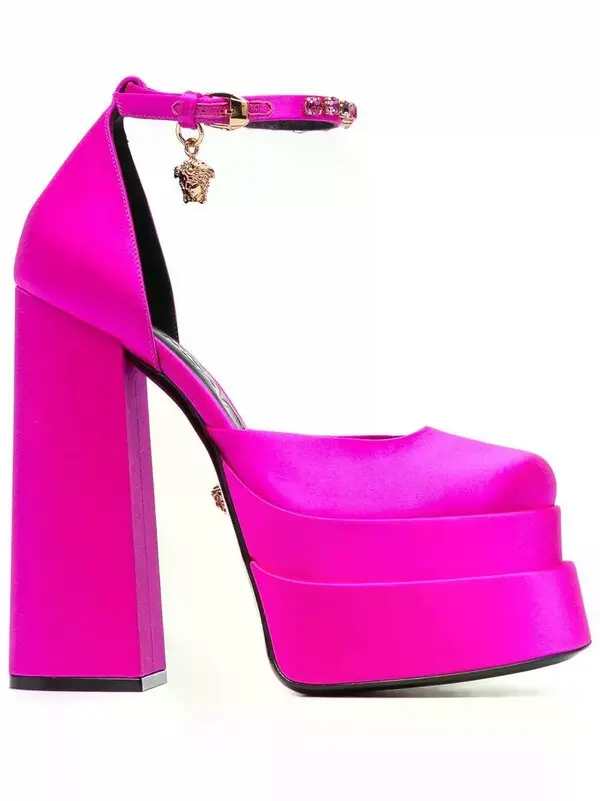 Versace Medusa Head Charm Platform Sandals