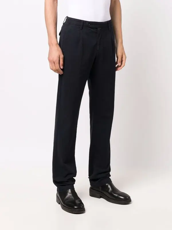 Massimo Alba Mid-rise Straight-leg Trousers - Blue