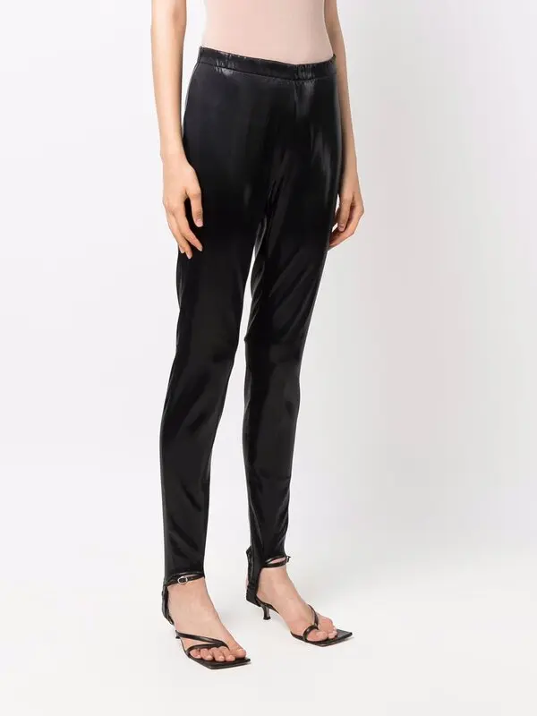 Dsquared2 Faux Leather Stirrup Leggings