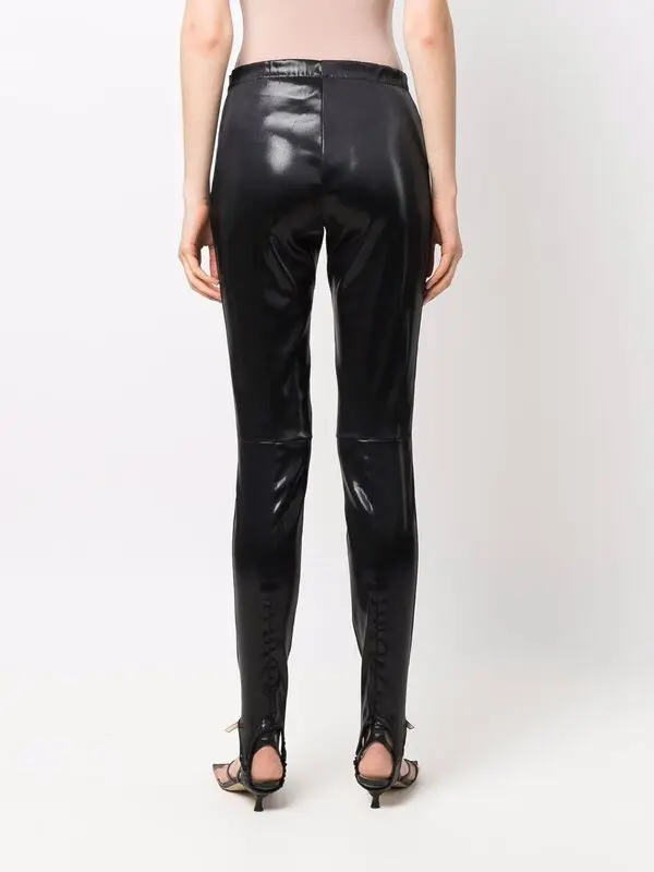 Dsquared2 Faux Leather Stirrup Leggings