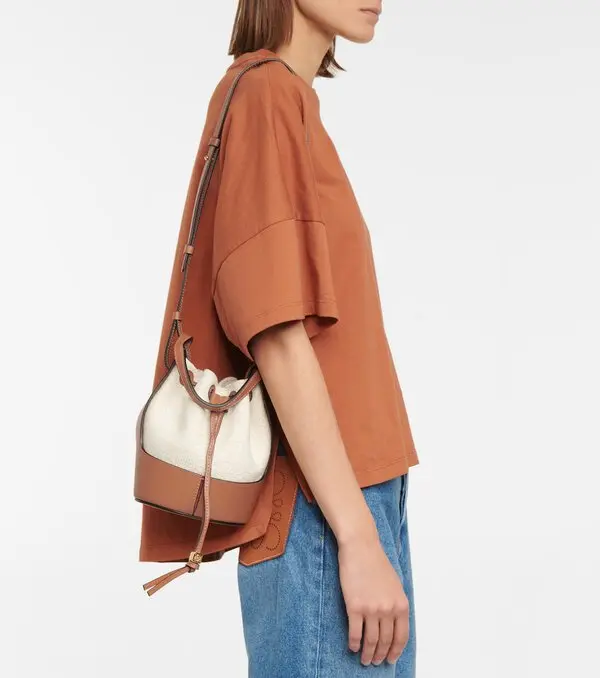 Loewe Balloon Mini Anagram Canvas Shoulder Bag