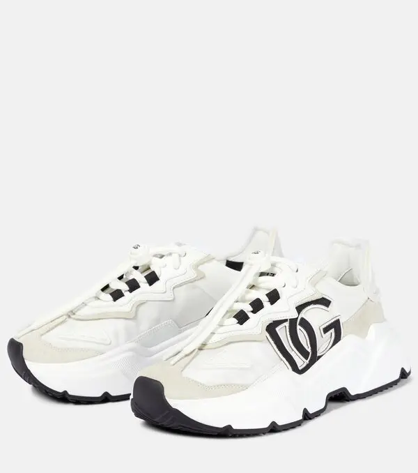 Dolce & Gabbana Daymaster Leather Sneakers - White
